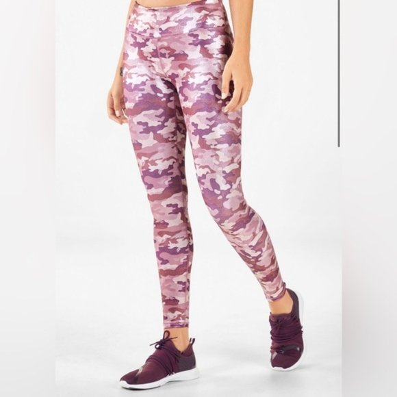 Fabletics | Pants & Jumpsuits | Brand New Pink Shiny Camo Fabletic ...